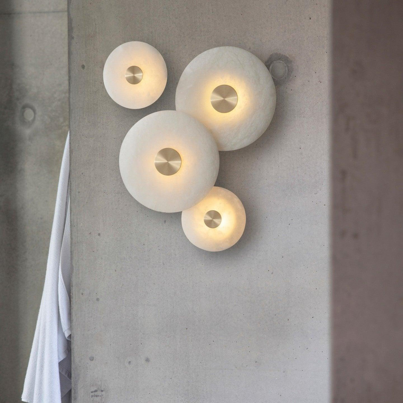 Disc Shaped Alabaster Wall Light | DWHOME