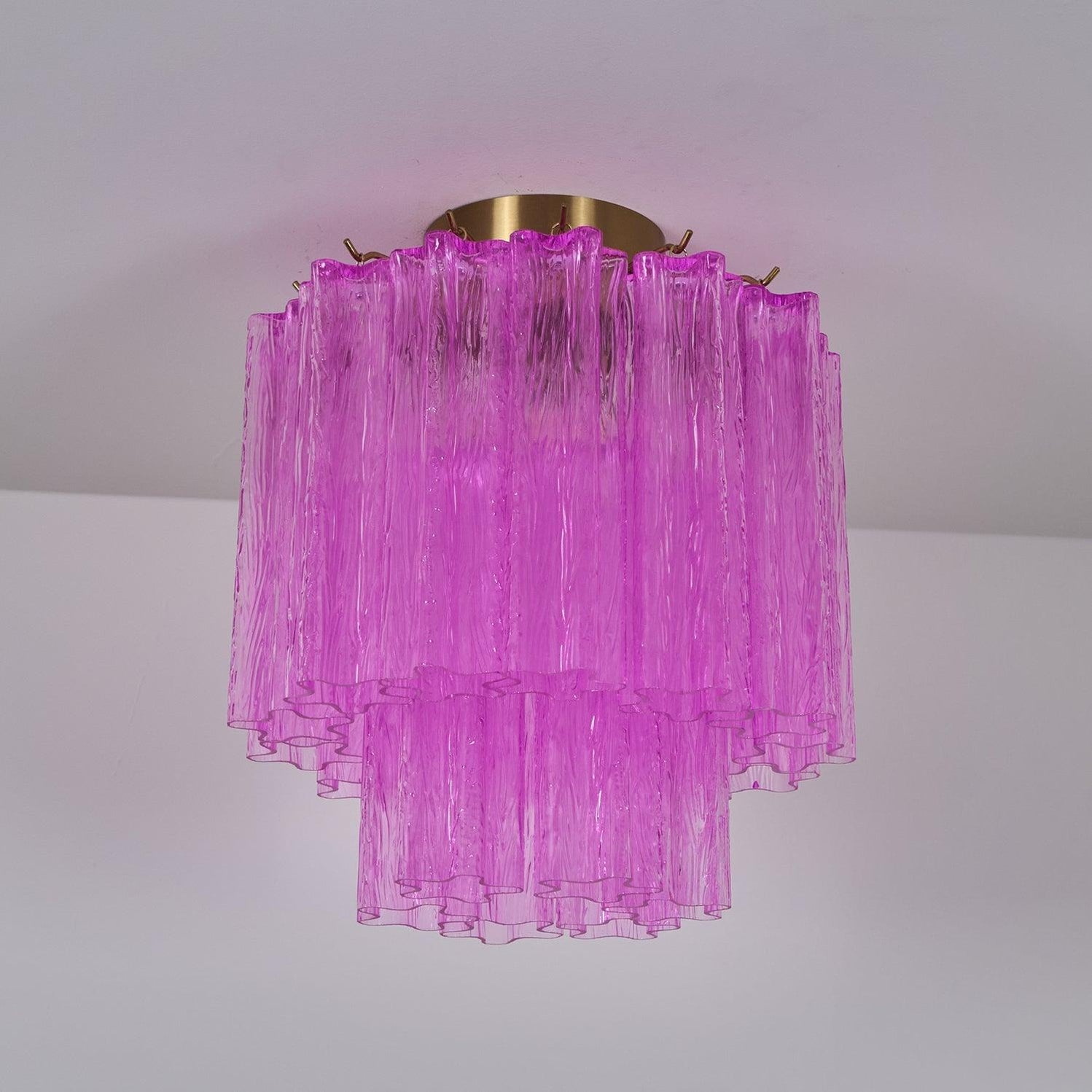 Fiora Rose Red Glass Ceiling Lamp | DWHOME