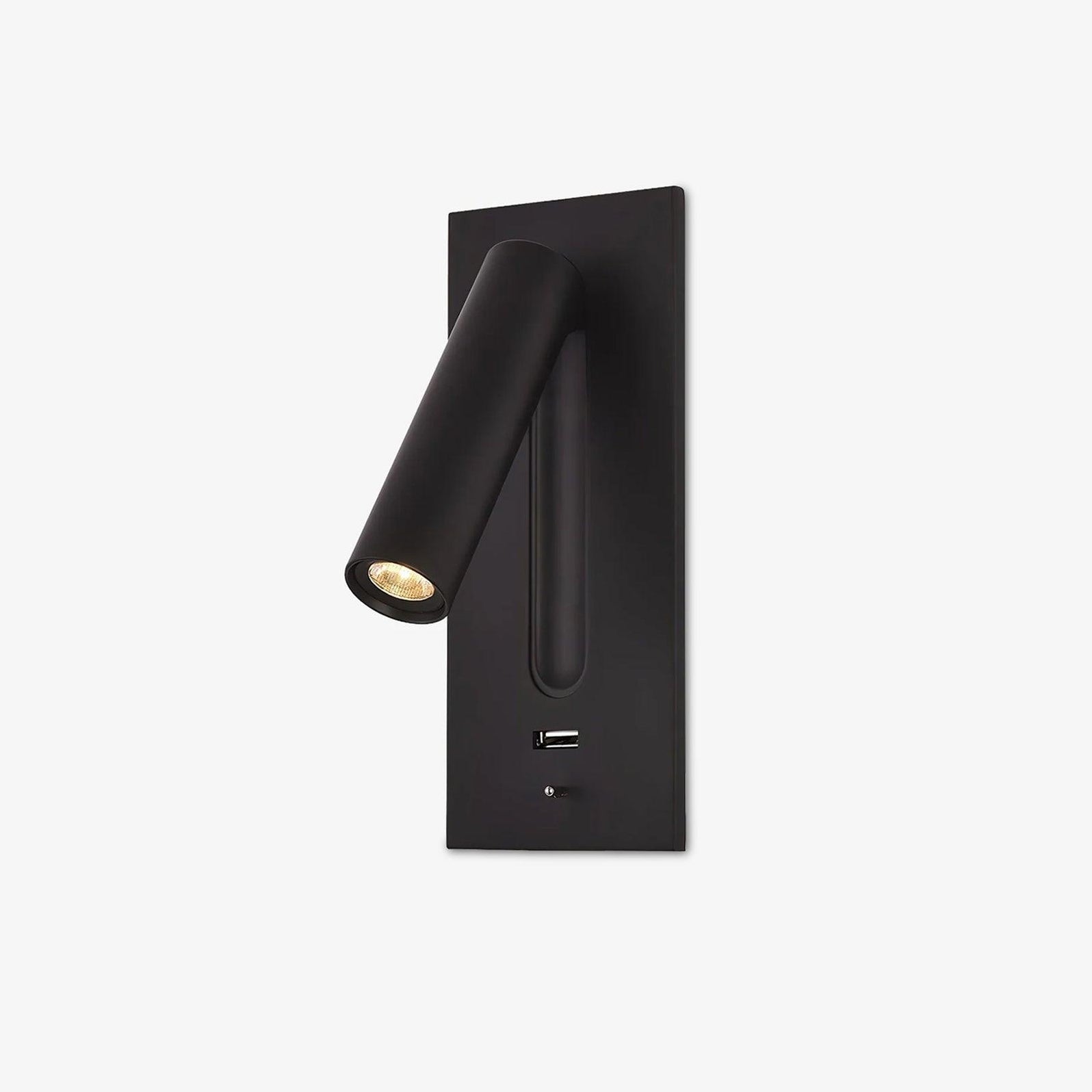 Black Bedside USB Wall Light | DWHOME