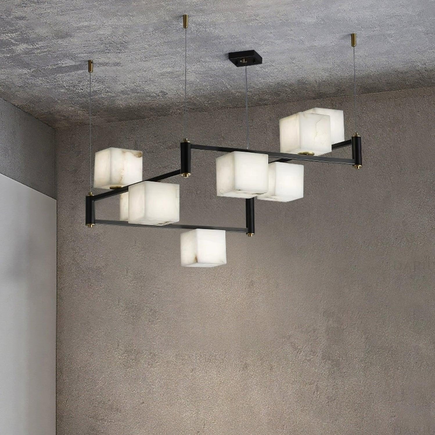 Alabaster Square Box Chandelier | DWHOME
