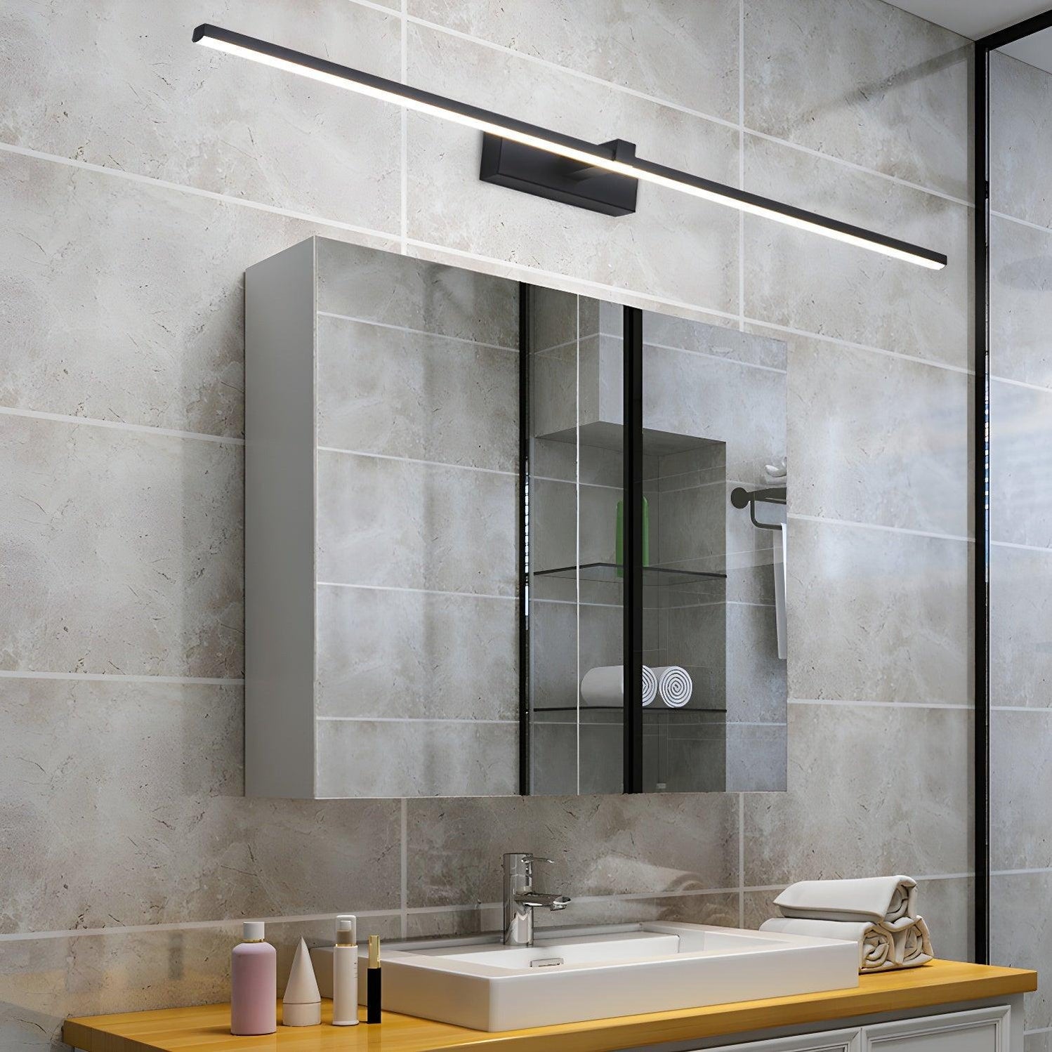 Metal Linear Mirror Wall Light | DWHOME