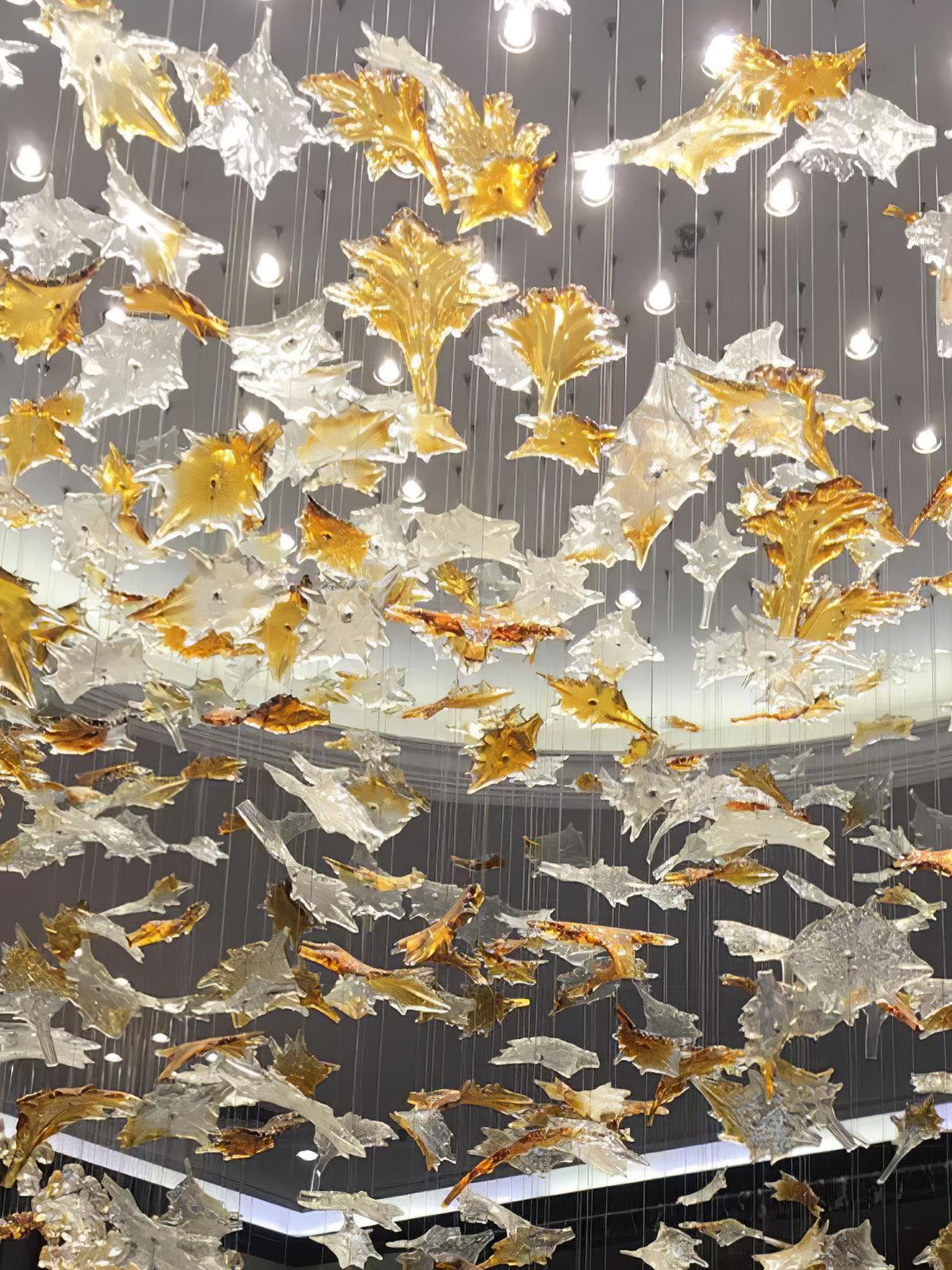 Multicolor Crystal Maple Leaf Chandelier | DWHOME