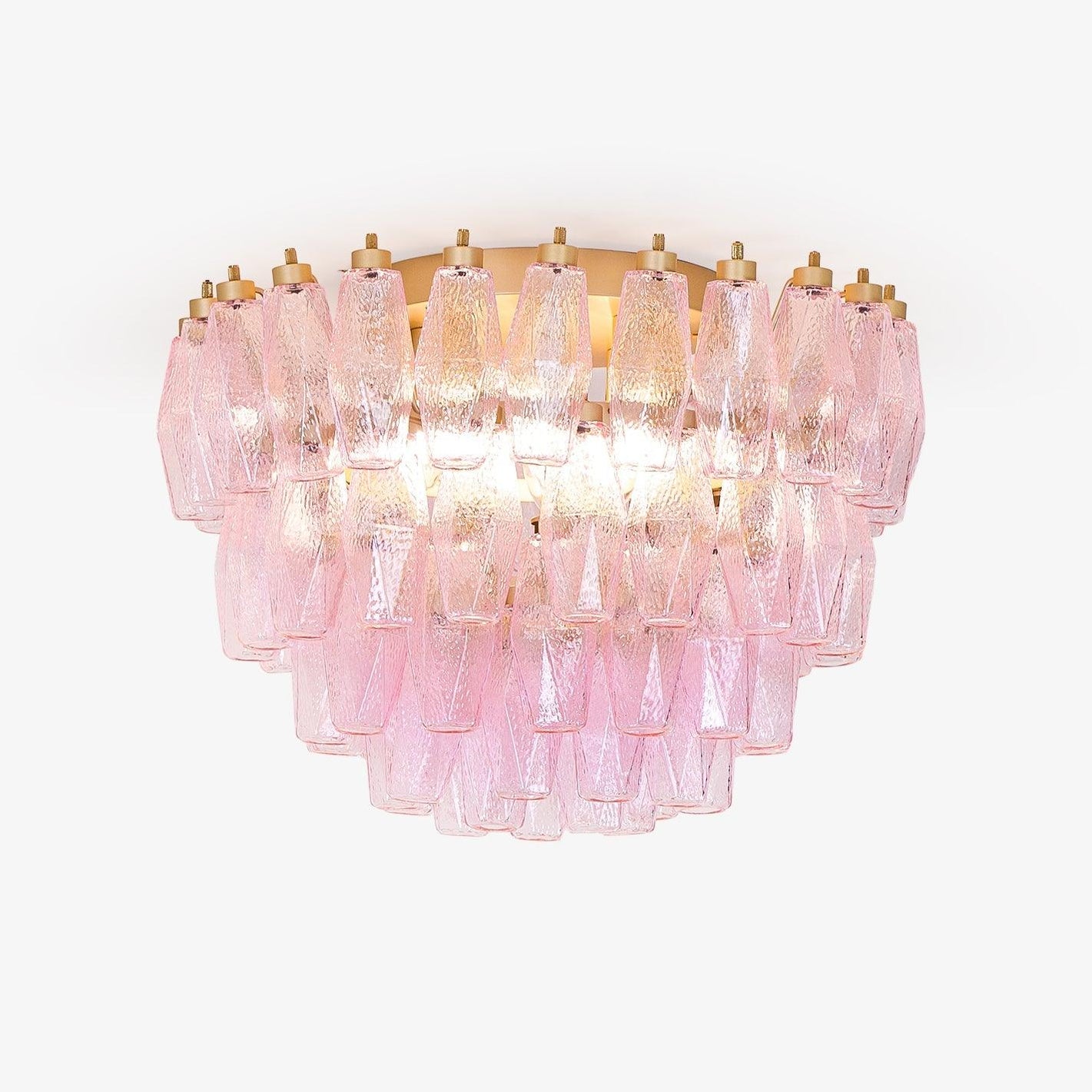 Poliedri Murano Pink Ceiling Light | DWHOME