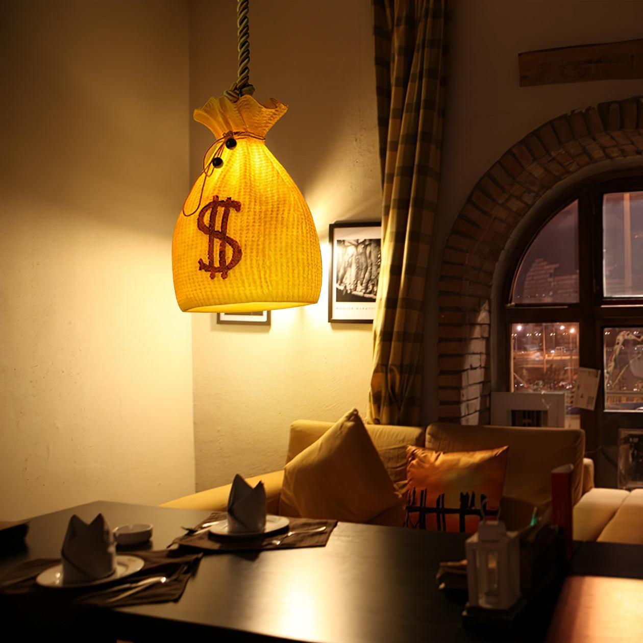 Prosperity Pouch Resin Pendant Lamp | DWHOME