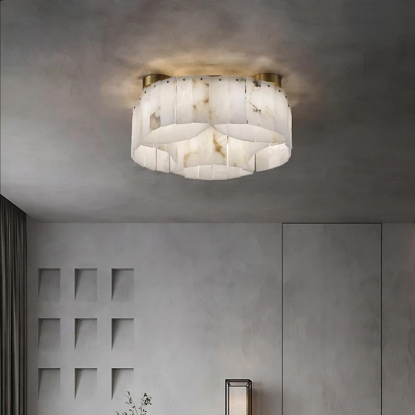 Moonshade Natural Marble Ceiling Light Fixture | DWHOME