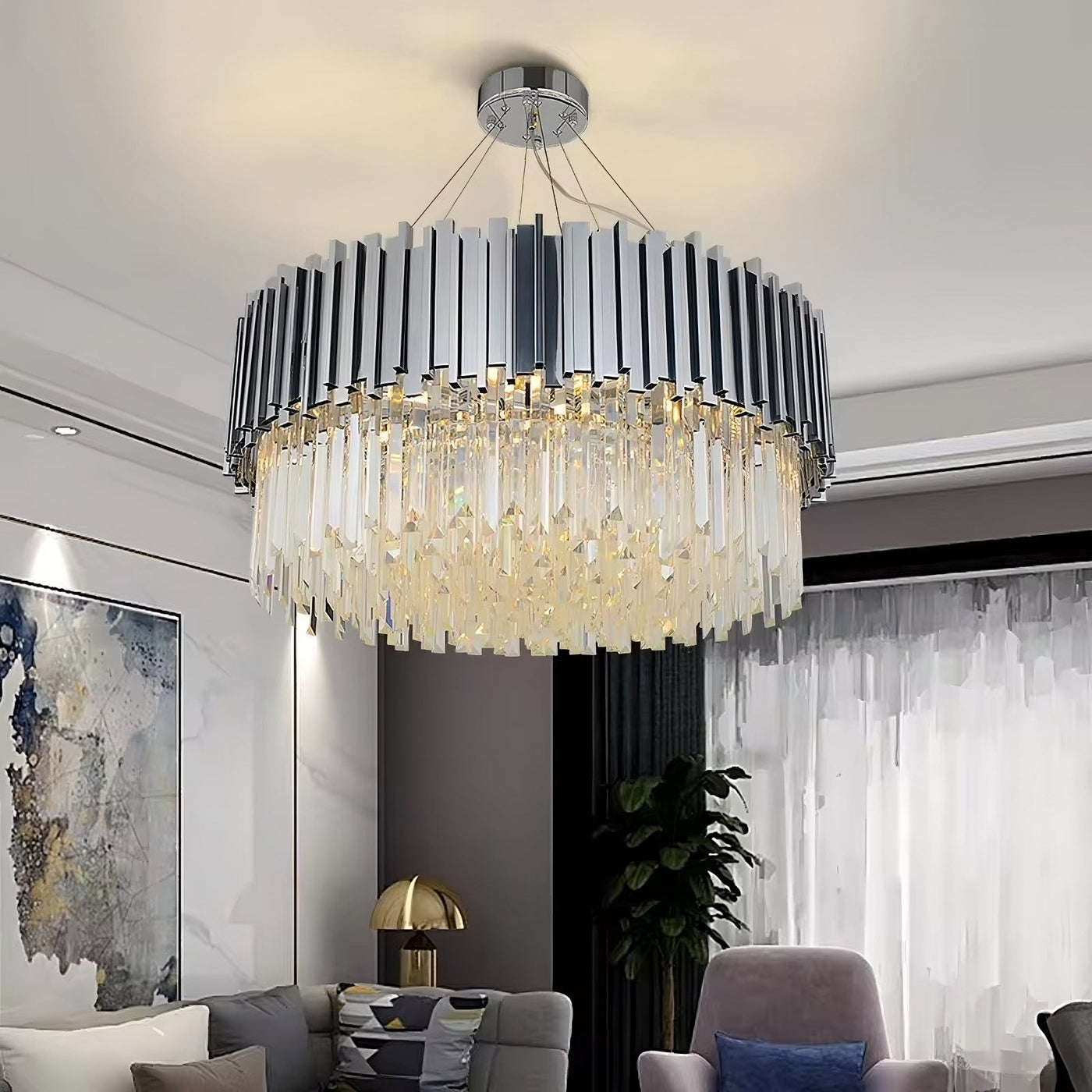 Gio Crystal Contemporary Chandelier | DWHOME