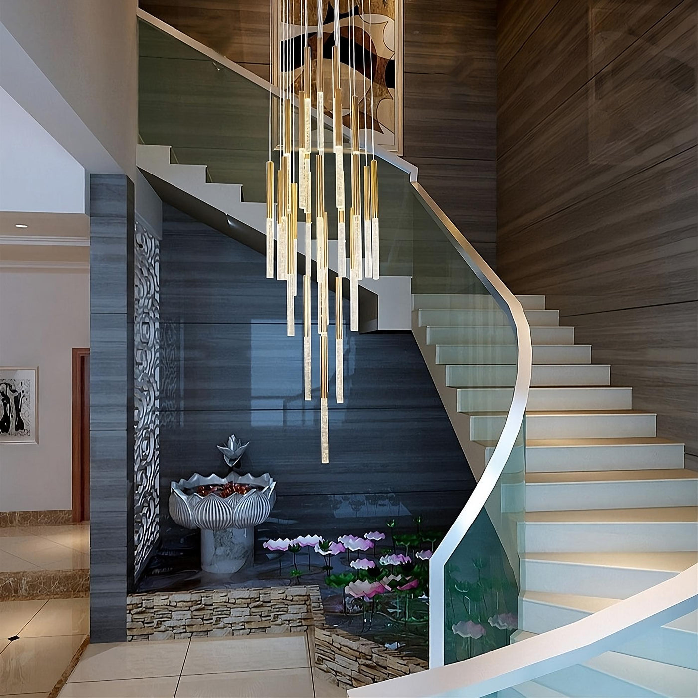 Modern Ceiling LED Duplex Chandelier exclusive at DWHOME