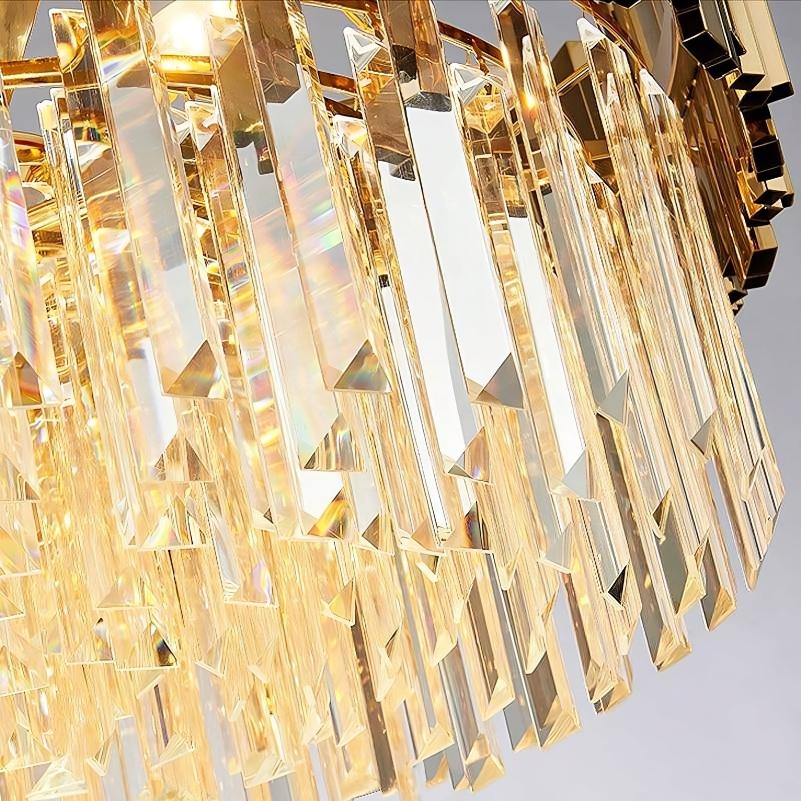 Gio Crystal Chandelier, Polished Gold | DWHOME