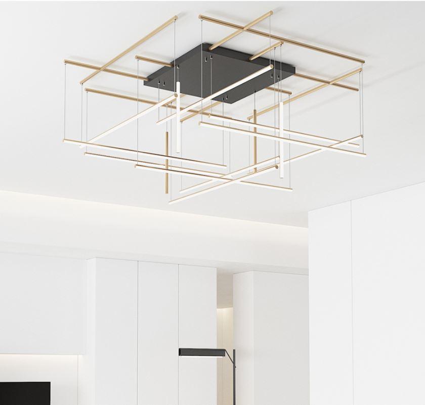 LED Tube Design Meta Chandelier | DWHOME