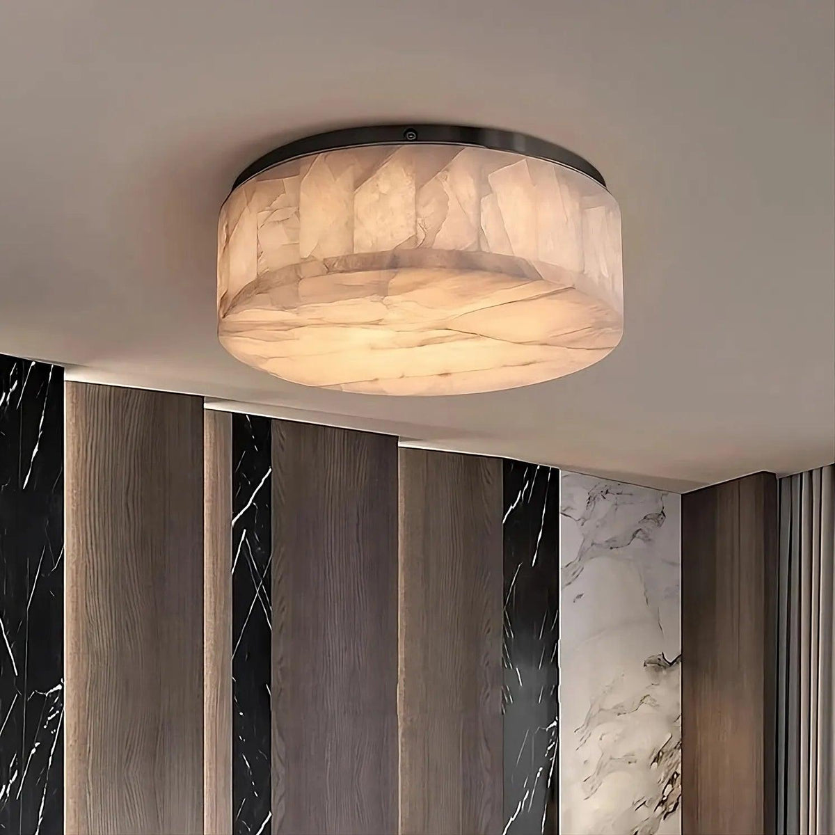 Moonshade Natural Marble Ceiling Light Fixture | DWHOME
