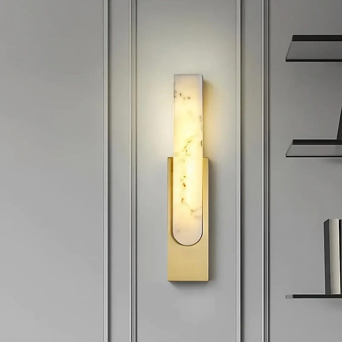 Moonshade Natural Marble Wall Sconce | DWHOME