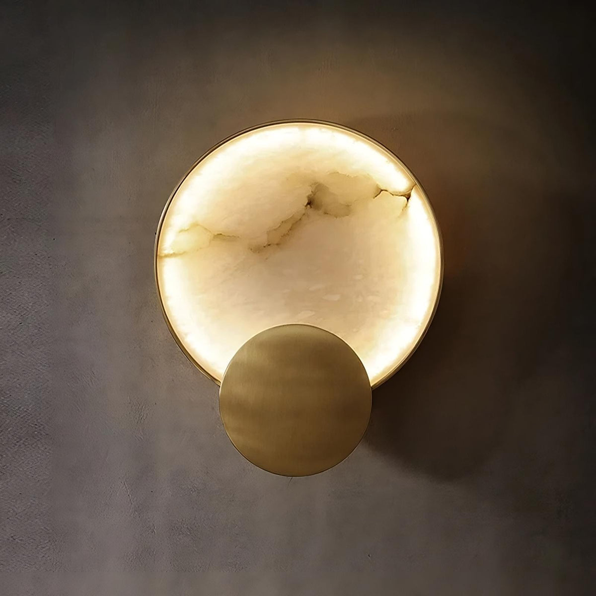 Moonshade Natural Marble & Copper Wall Sconce | DWHOME