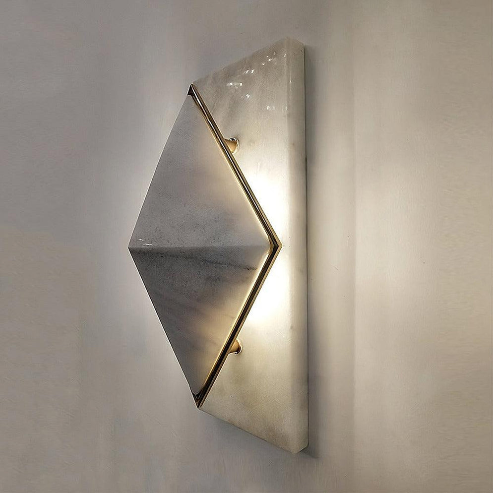 Art Deco Natural Marble Wall Sconce | DWHOME